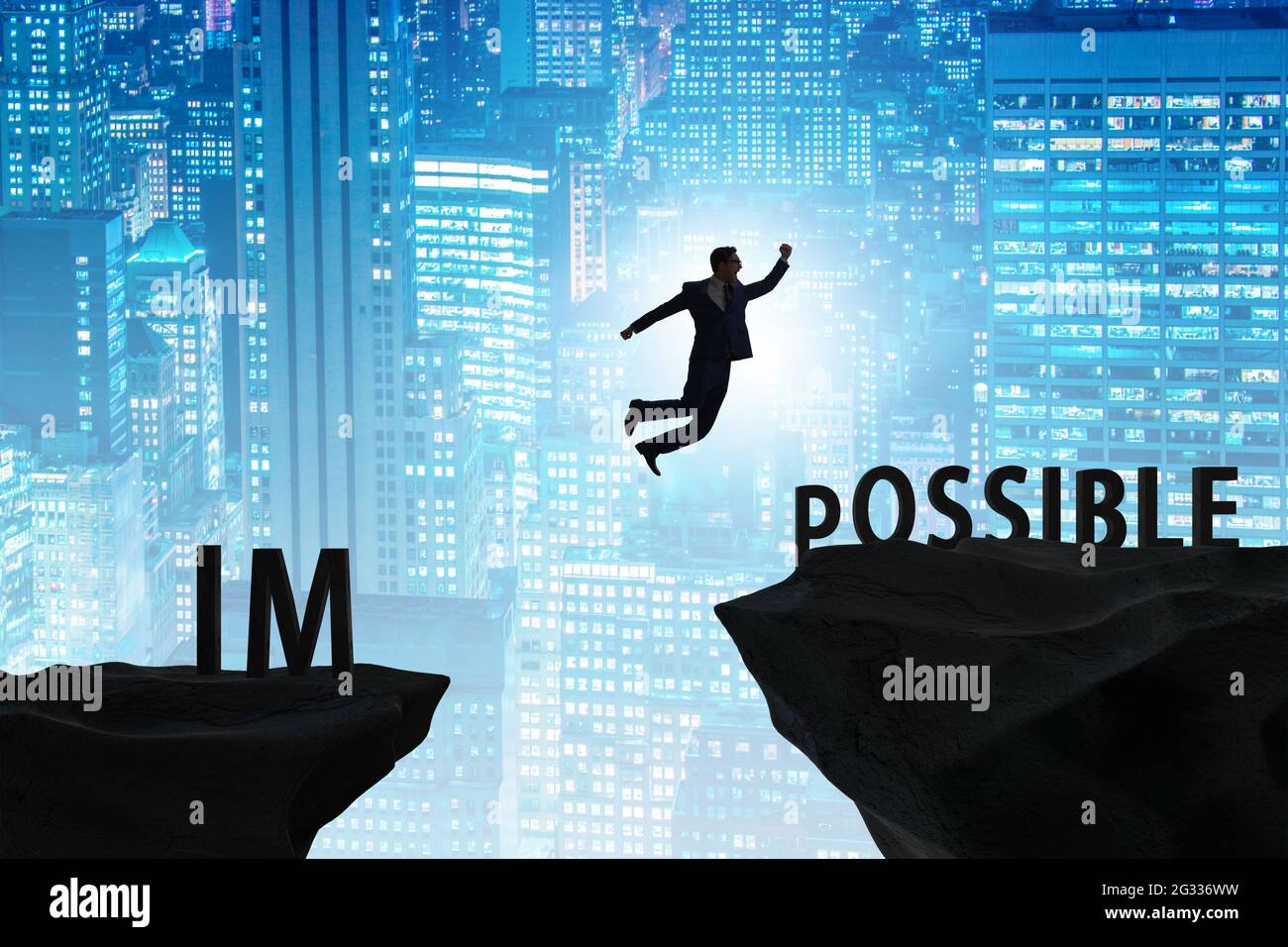 The concept of the impossible becoming possible Stock Photo - Alamy