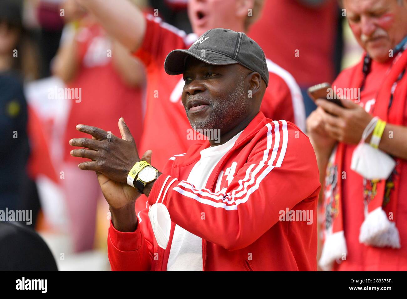 Bucharest, National Arena. 13th June, 2021. George ALABA - father of ...