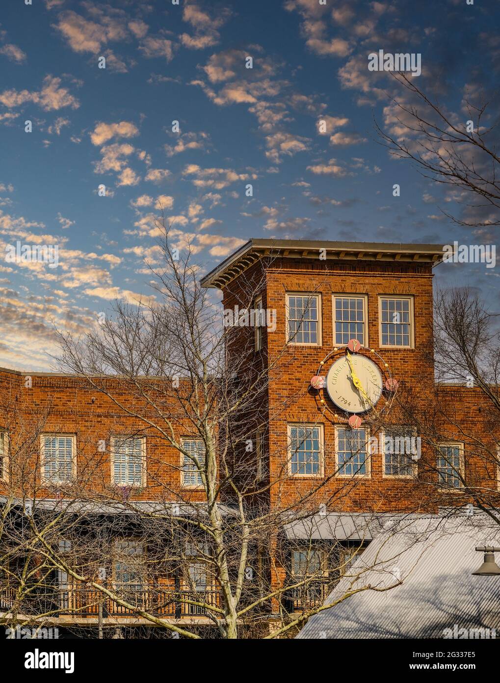 Vickery Village Clock Tower Stock Photo - Alamy