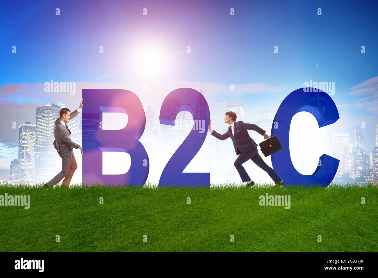 Business to customer concept with the businessman Stock Photo - Alamy