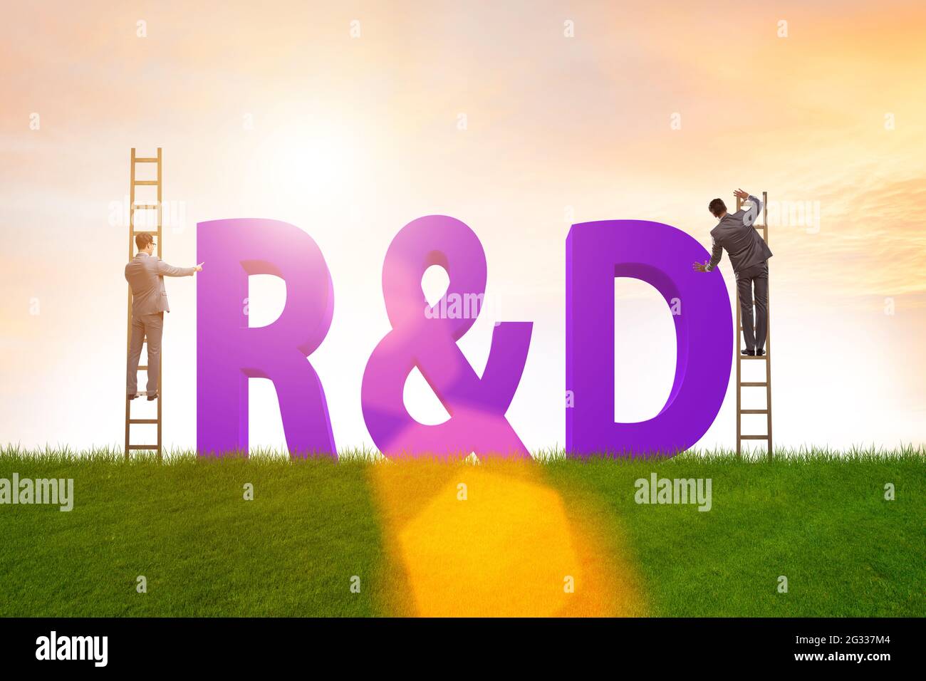 Research and development concept with the businessman Stock Photo - Alamy