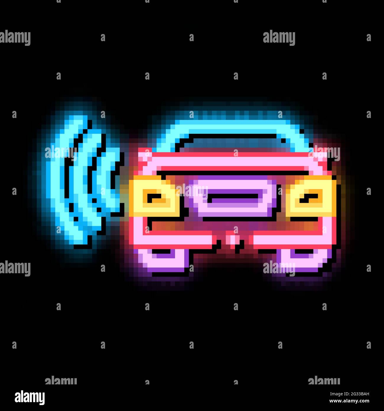 car network connection neon glow icon illustration Stock Vector Image ...