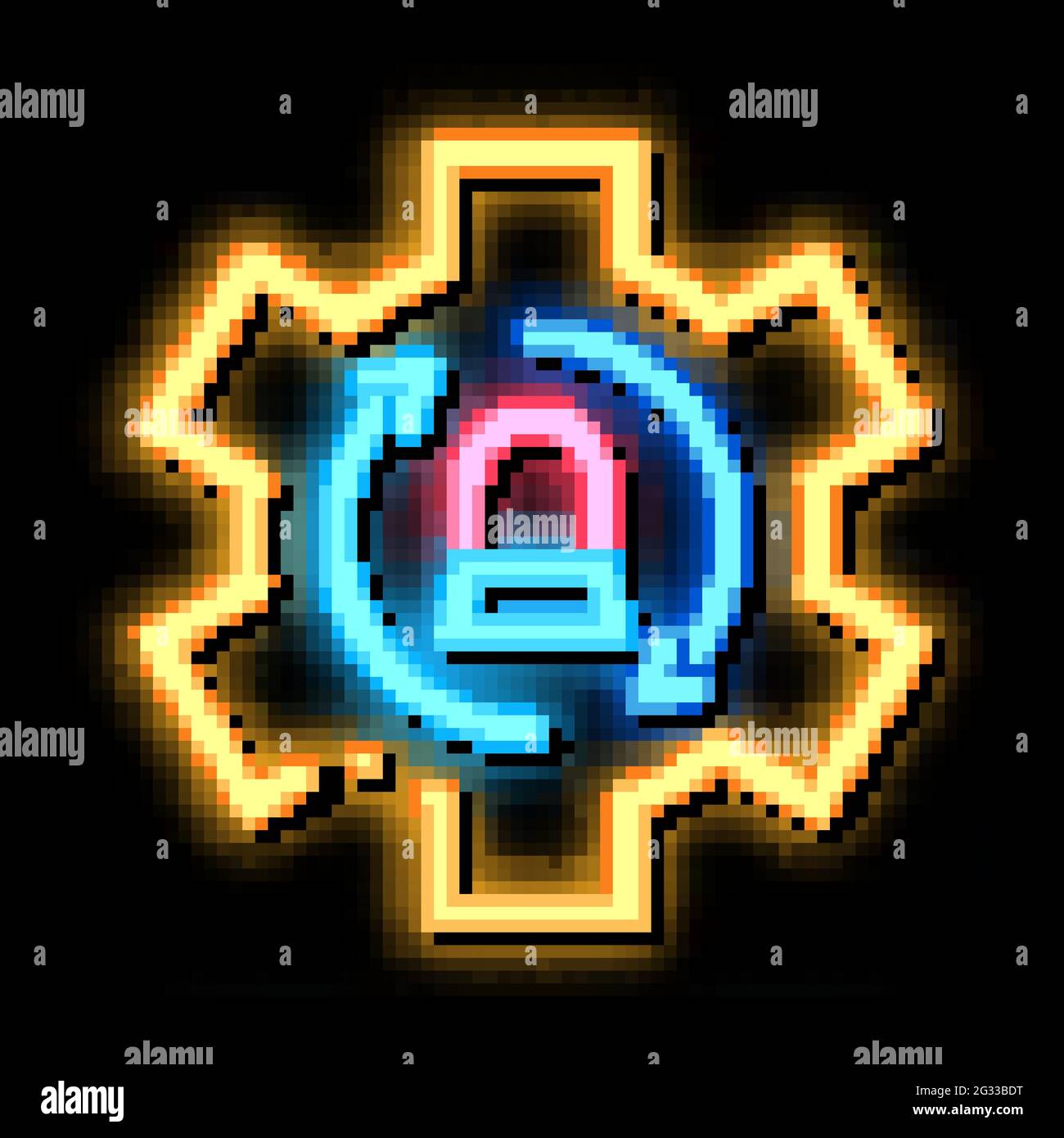 signalization code mistake working process neon glow icon illustration ...