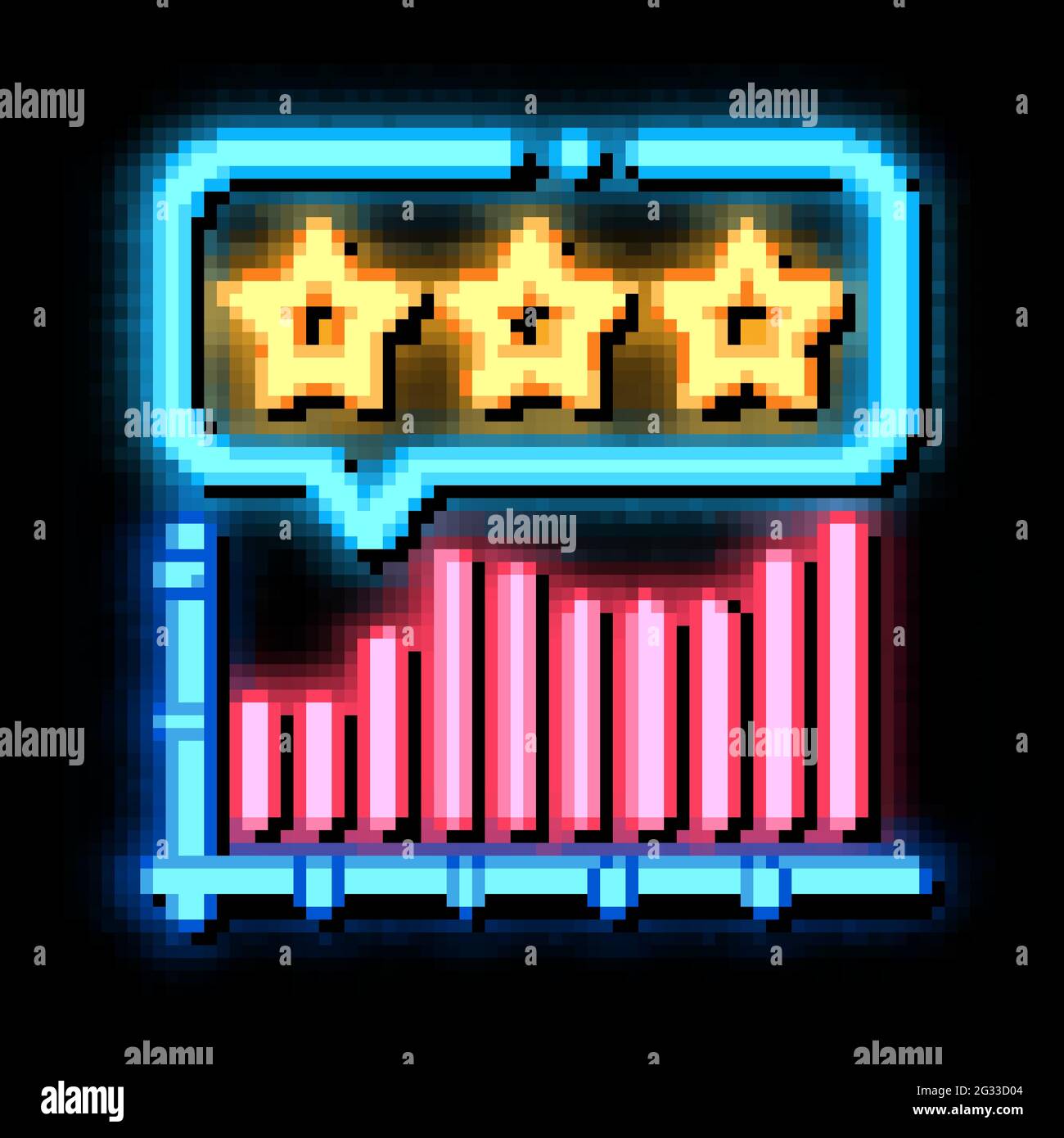 infographic review neon glow icon illustration Stock Vector Image & Art ...