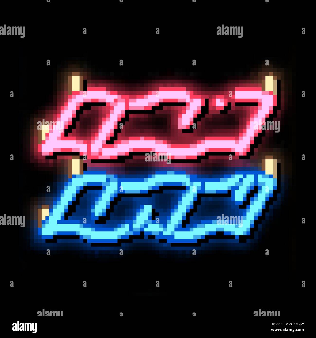 multilevel stretch ceiling neon glow icon illustration Stock Vector ...