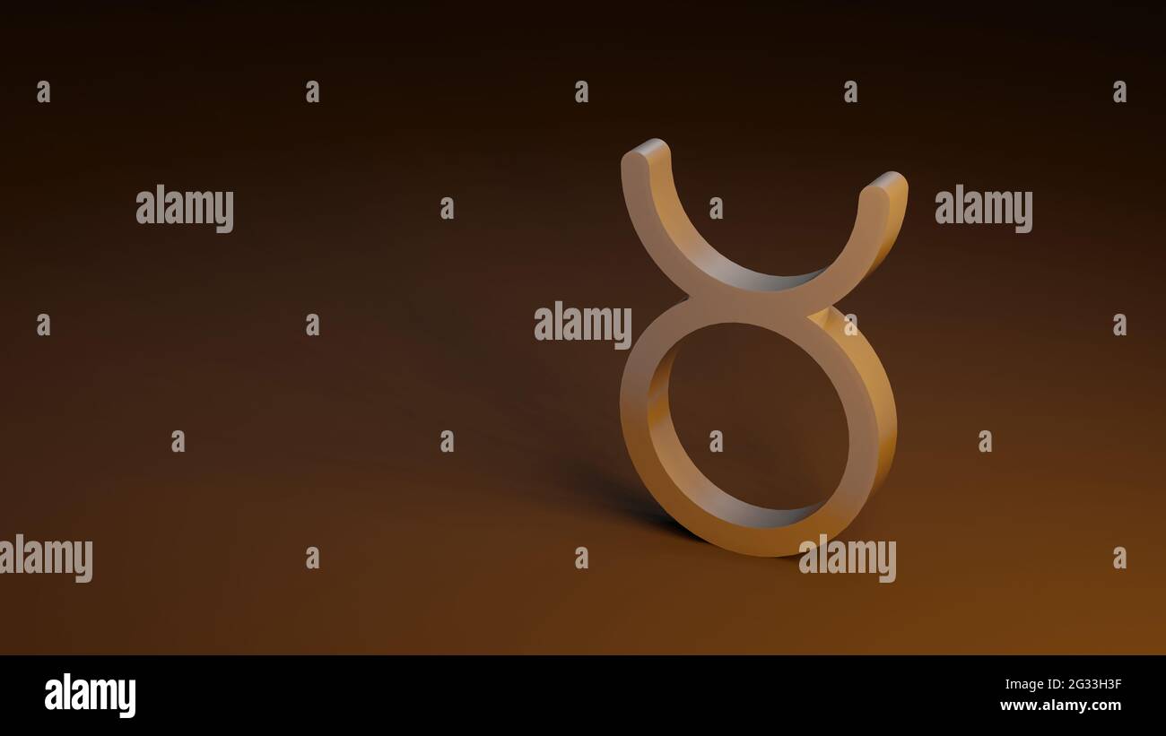 zodiac symbol TAURUS signs 3D rendering Stock Photo - Alamy