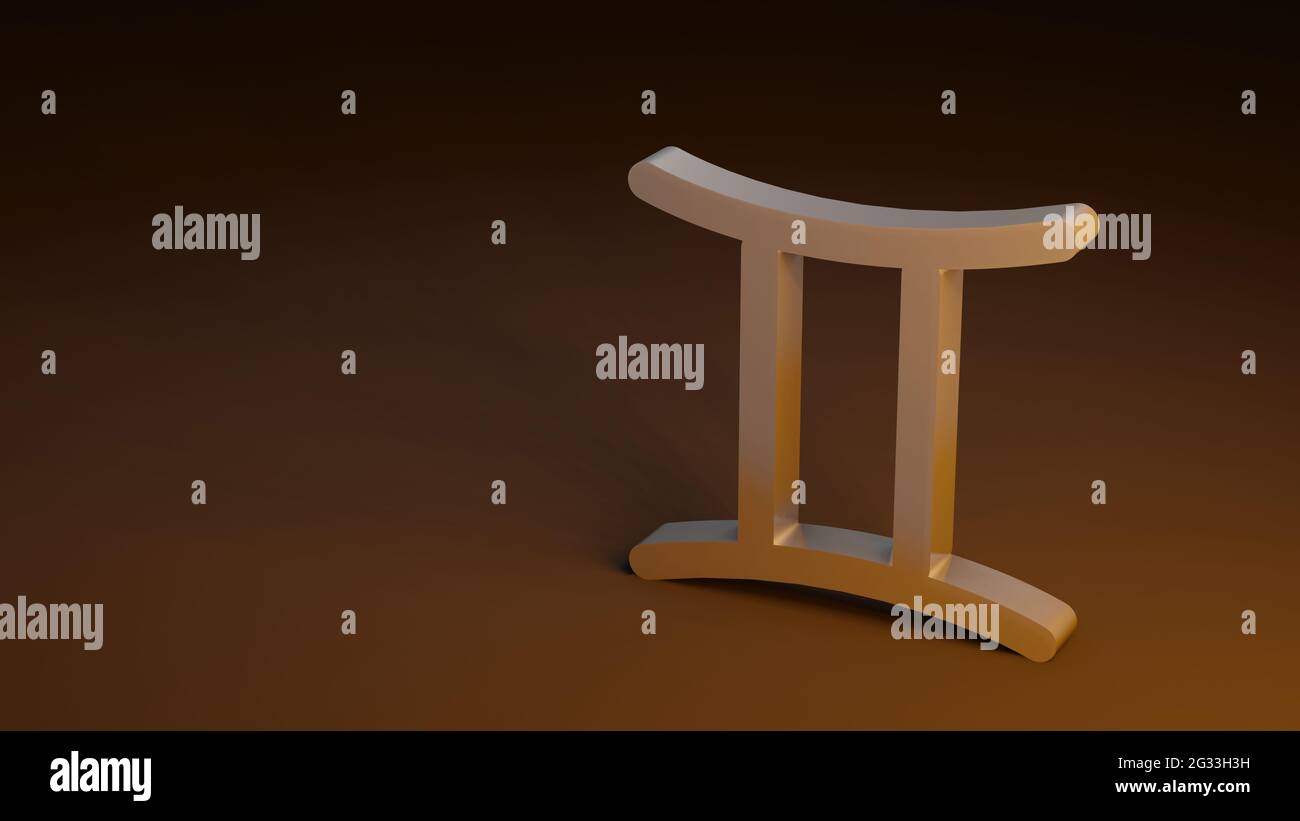 zodiac symbol GEMINI signs 3D rendering Stock Photo - Alamy