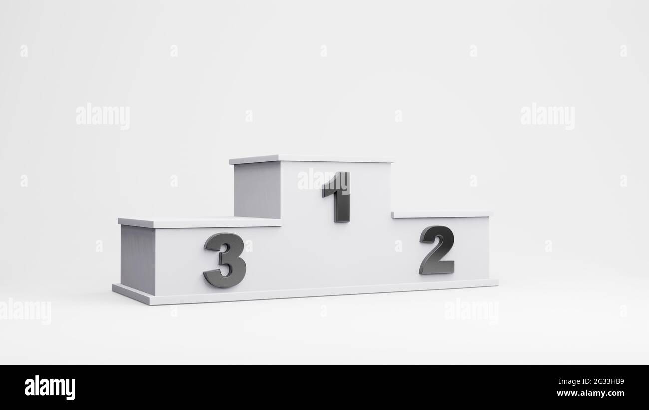 winners podium illustration , 3d rendering Stock Photo - Alamy