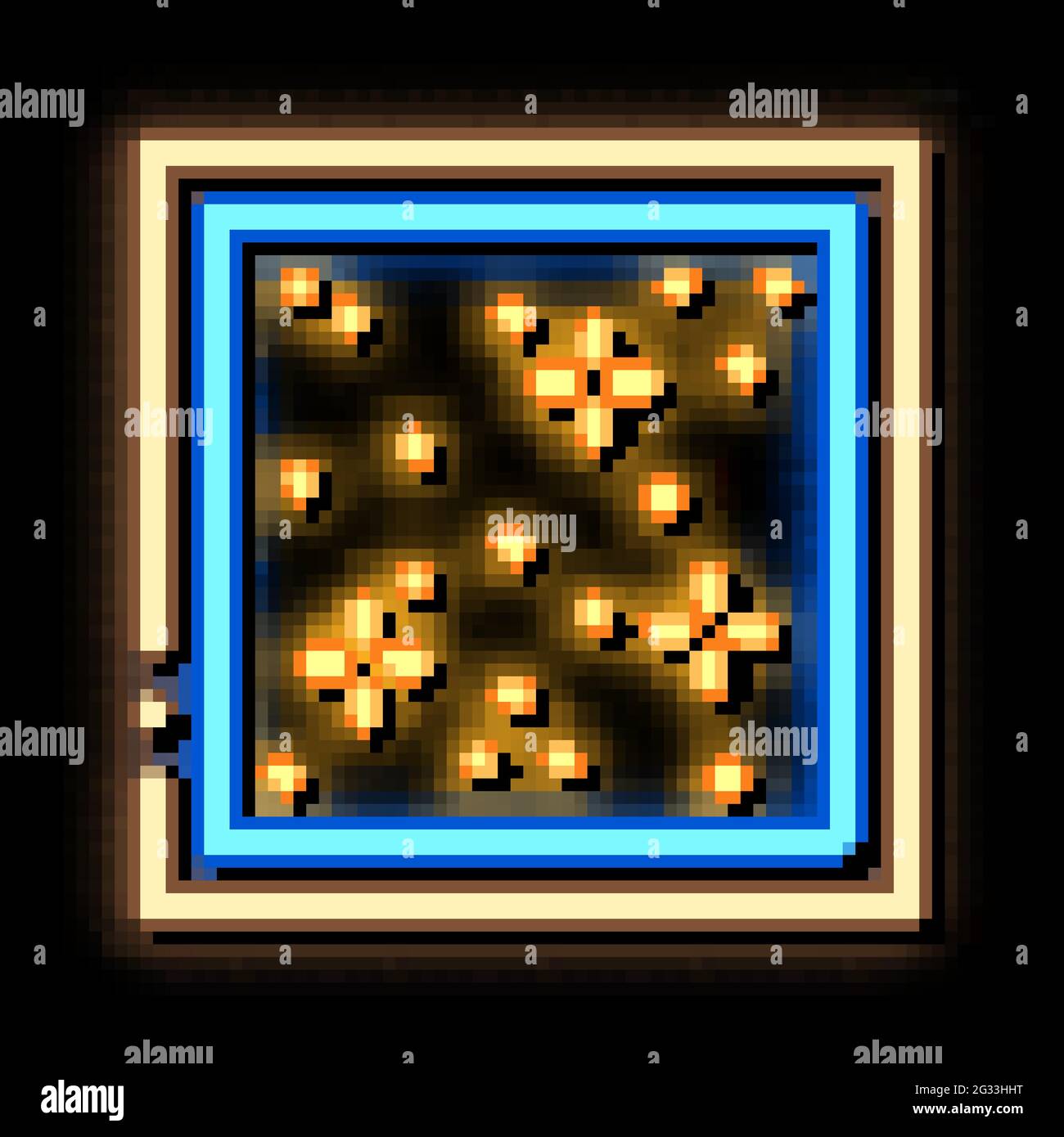 ceiling multi perimeter lighting neon glow icon illustration Stock ...