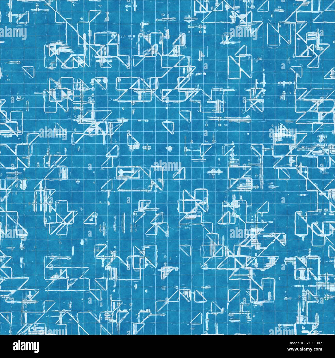 Seamless bright blue blueprint pattern for textile and print Stock ...