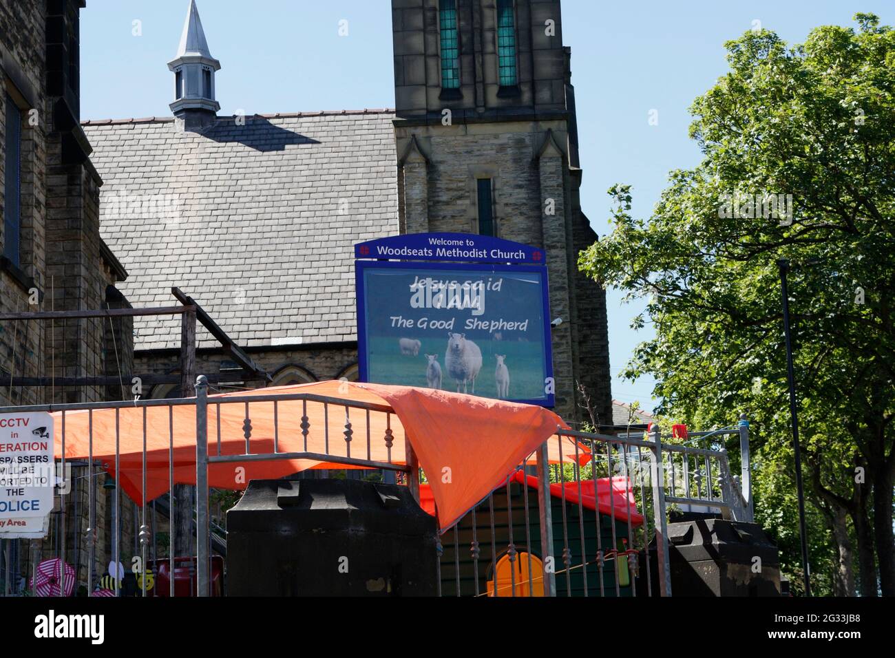 Jesus said I am the good shepherd, sign poster outside Wooseats ...