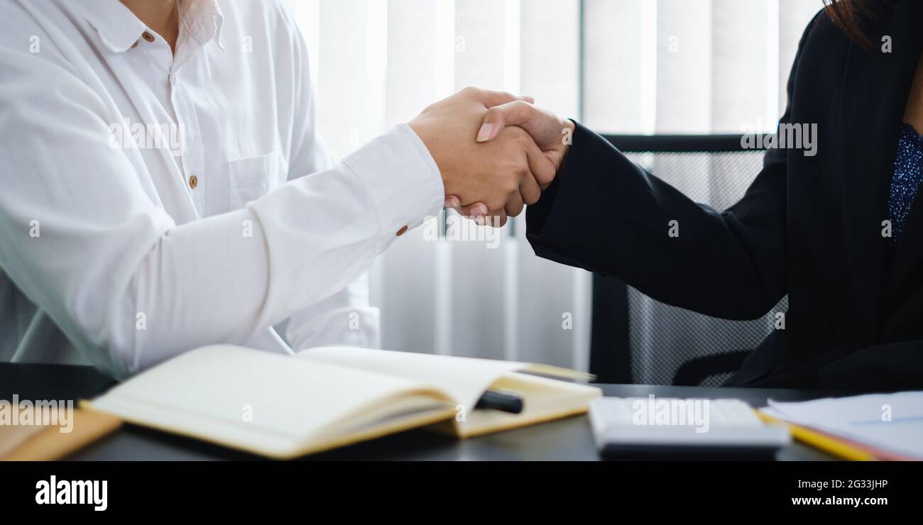 Business partnership meeting concept. Image businessmans handshake. Successful businessmen ...