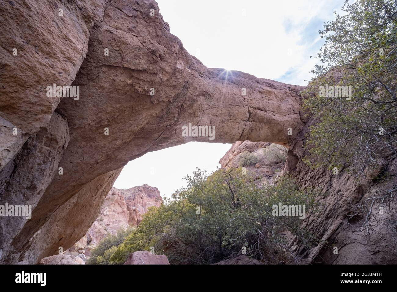 Beautiful nature arch on the El Dorado Trail at Nevada Stock Photo - Alamy