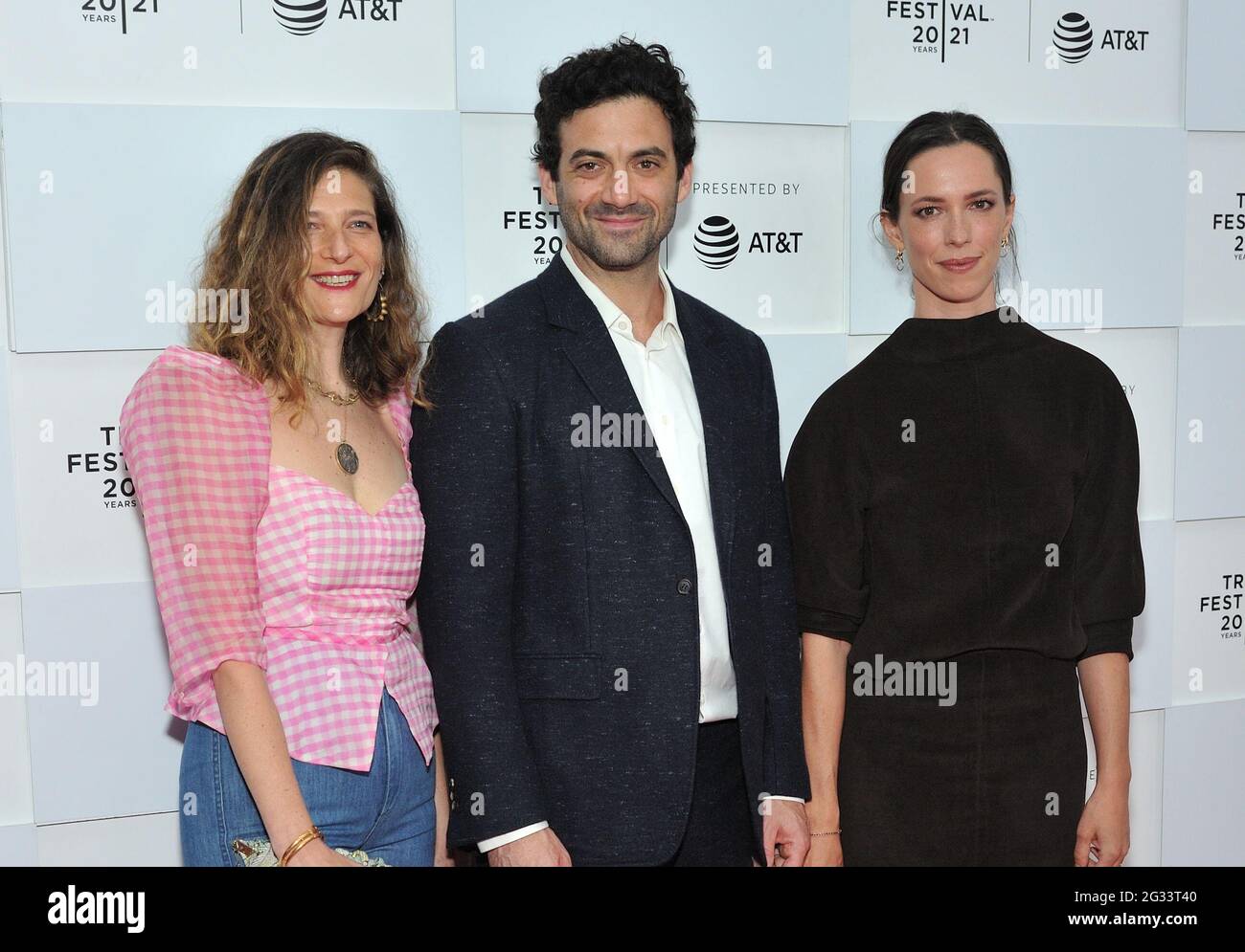 New York, USA. 13th June, 2021. L-R: Maya Singer, Morgan Spector and ...