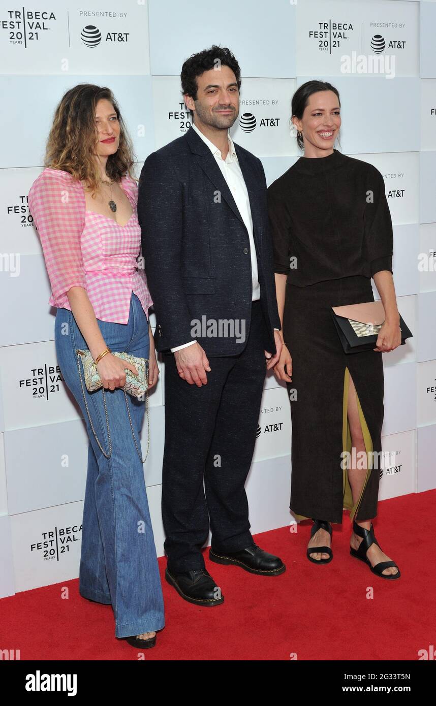 New York, USA. 13th June, 2021. L-R: Maya Singer, Morgan Spector and ...