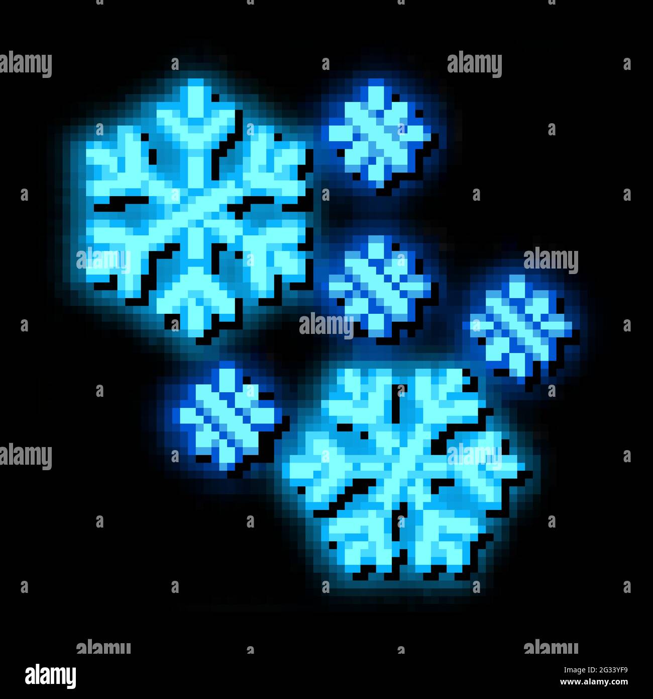 snow flakes neon glow icon illustration Stock Vector Image & Art - Alamy