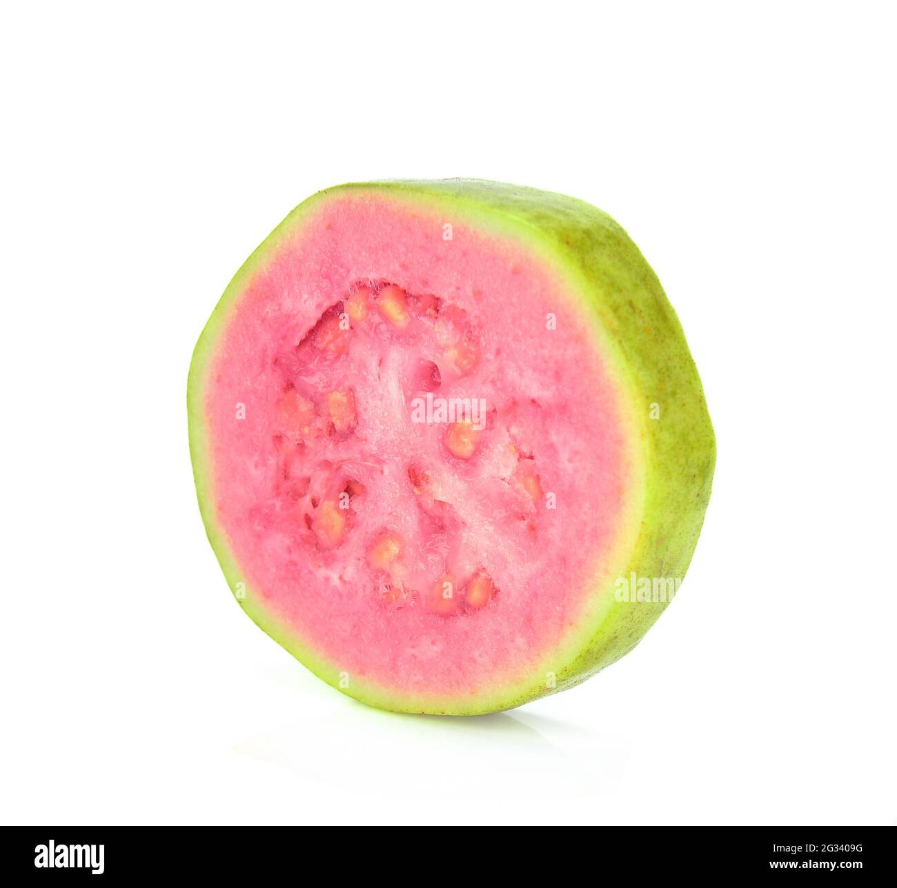 Slice guava fruit isolated on white background Stock Photo - Alamy