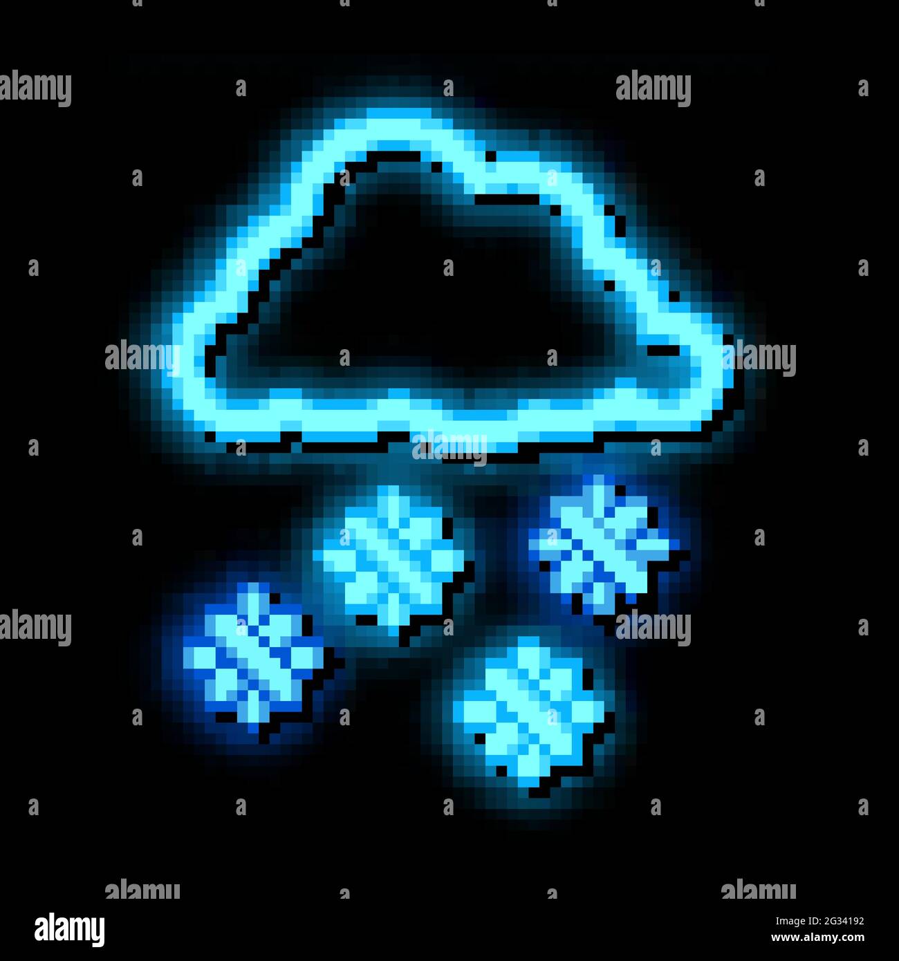 snow weather neon glow icon illustration Stock Vector Image & Art - Alamy