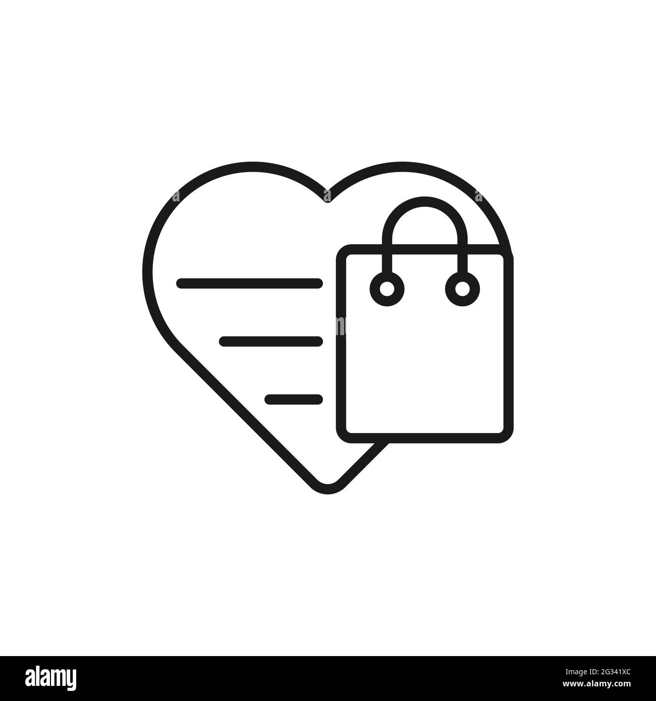 Shopping Wish List icon Vector Illustration. Shopping Wish List with ...