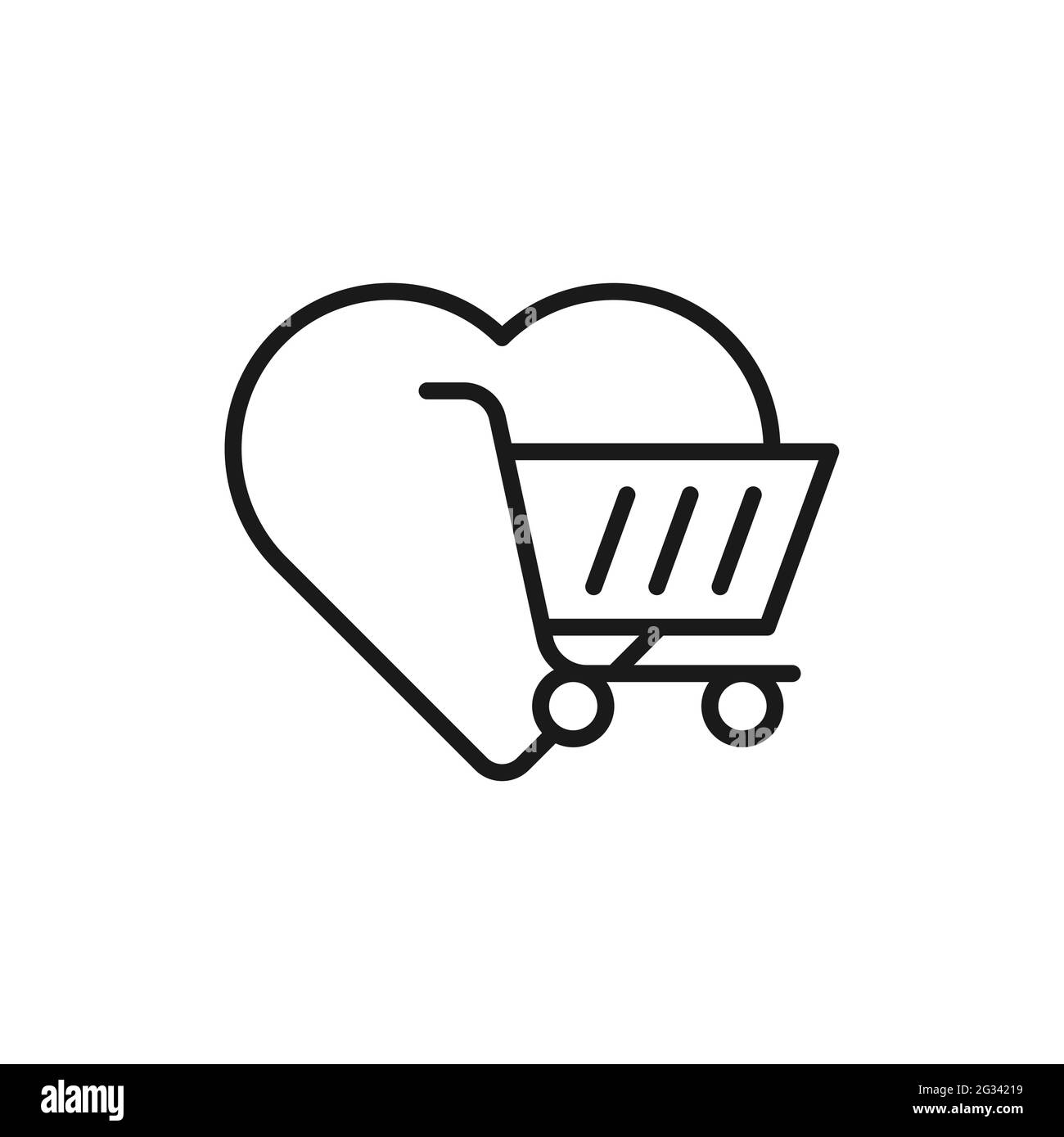 Shopping Wish List icon Vector Illustration. Shopping Wish List with ...