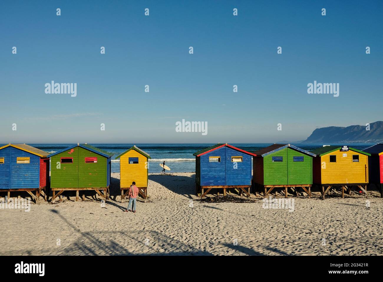 Iconic muizenberg beach huts hi-res stock photography and images - Alamy
