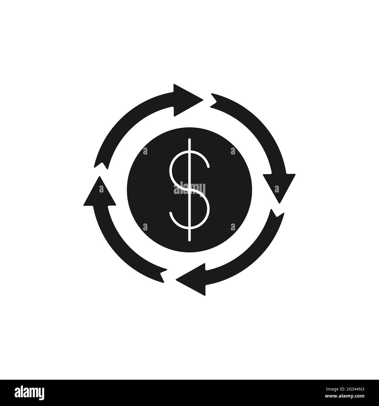 Return on investment icon vector Black and White Stock Photos & Images ...