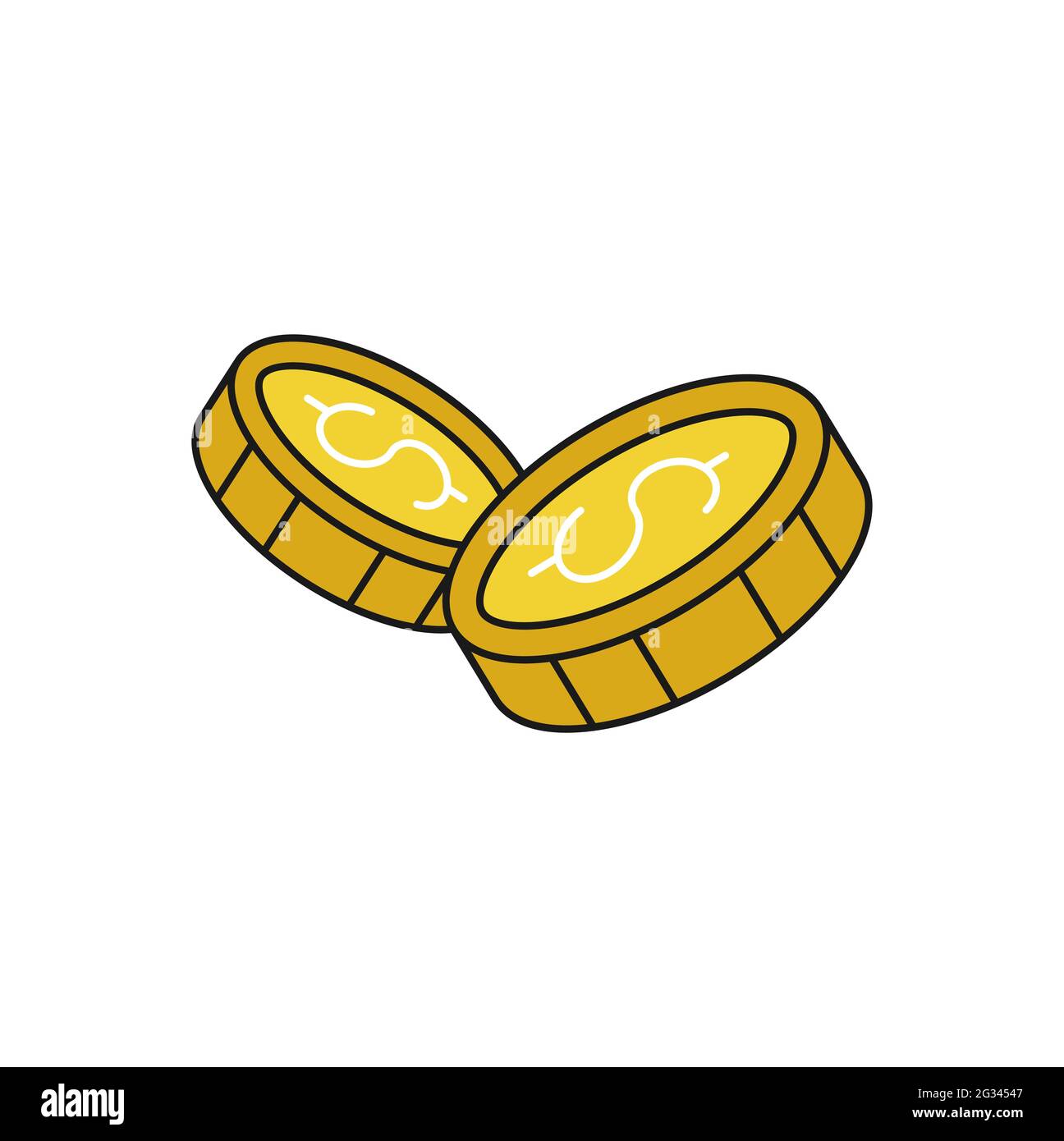 Coin icon Vector Illustration. Dollar Money Coin icon vector design ...
