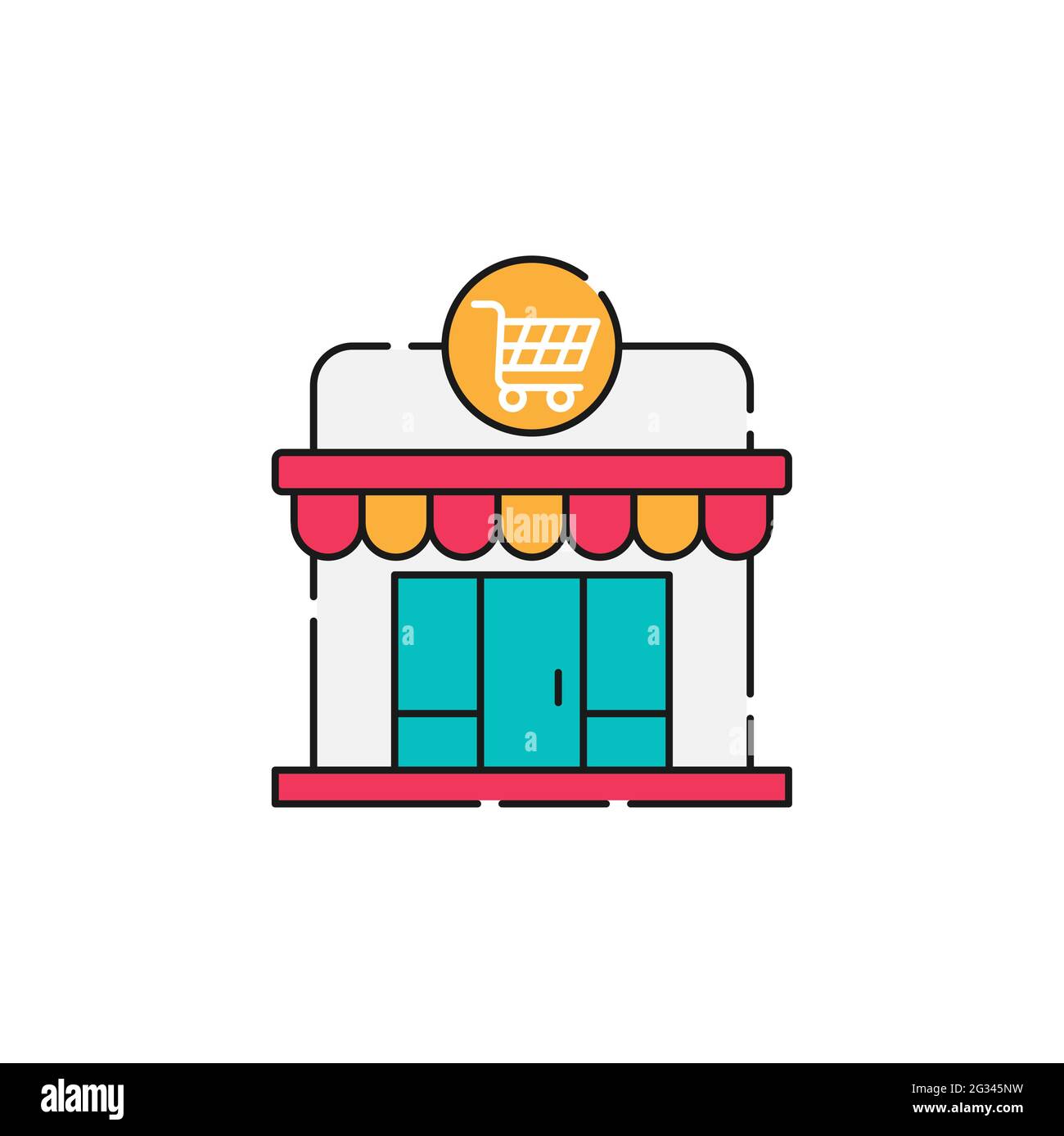 Modern Store icon Vector design Illustration. Store Building icon ...