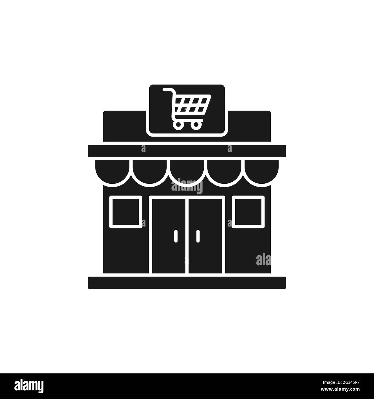 Modern Store icon Vector design Illustration. Store Building icon ...
