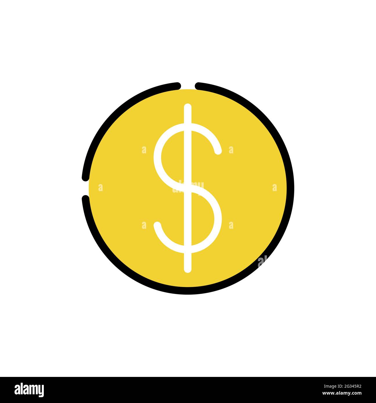 Coin icon Vector Illustration. Dollar Money Coin icon vector design ...