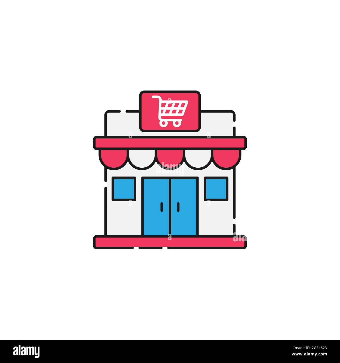 Modern Store icon Vector design Illustration. Store Building icon ...