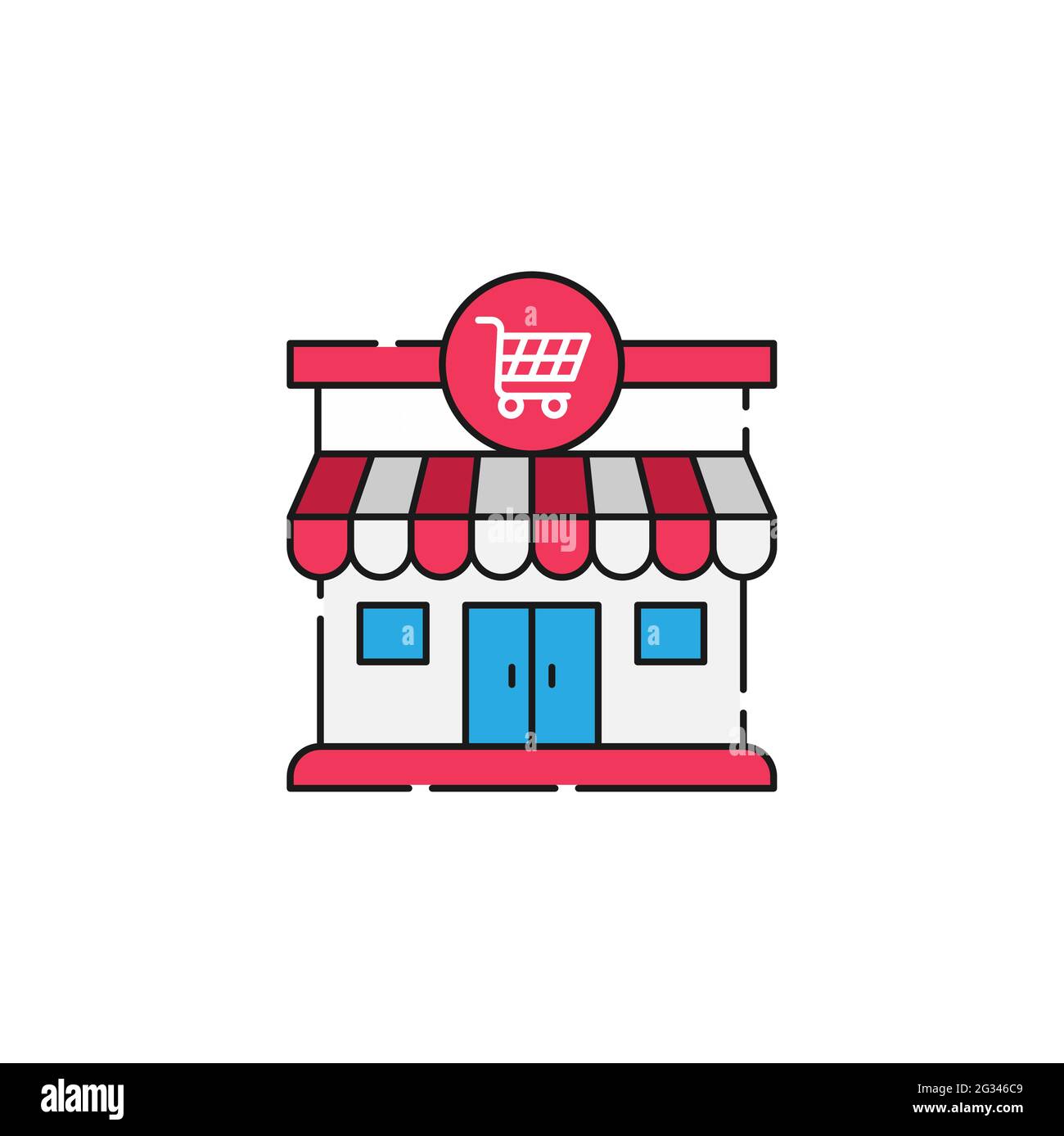 Modern Store icon Vector design Illustration. Store Building icon ...