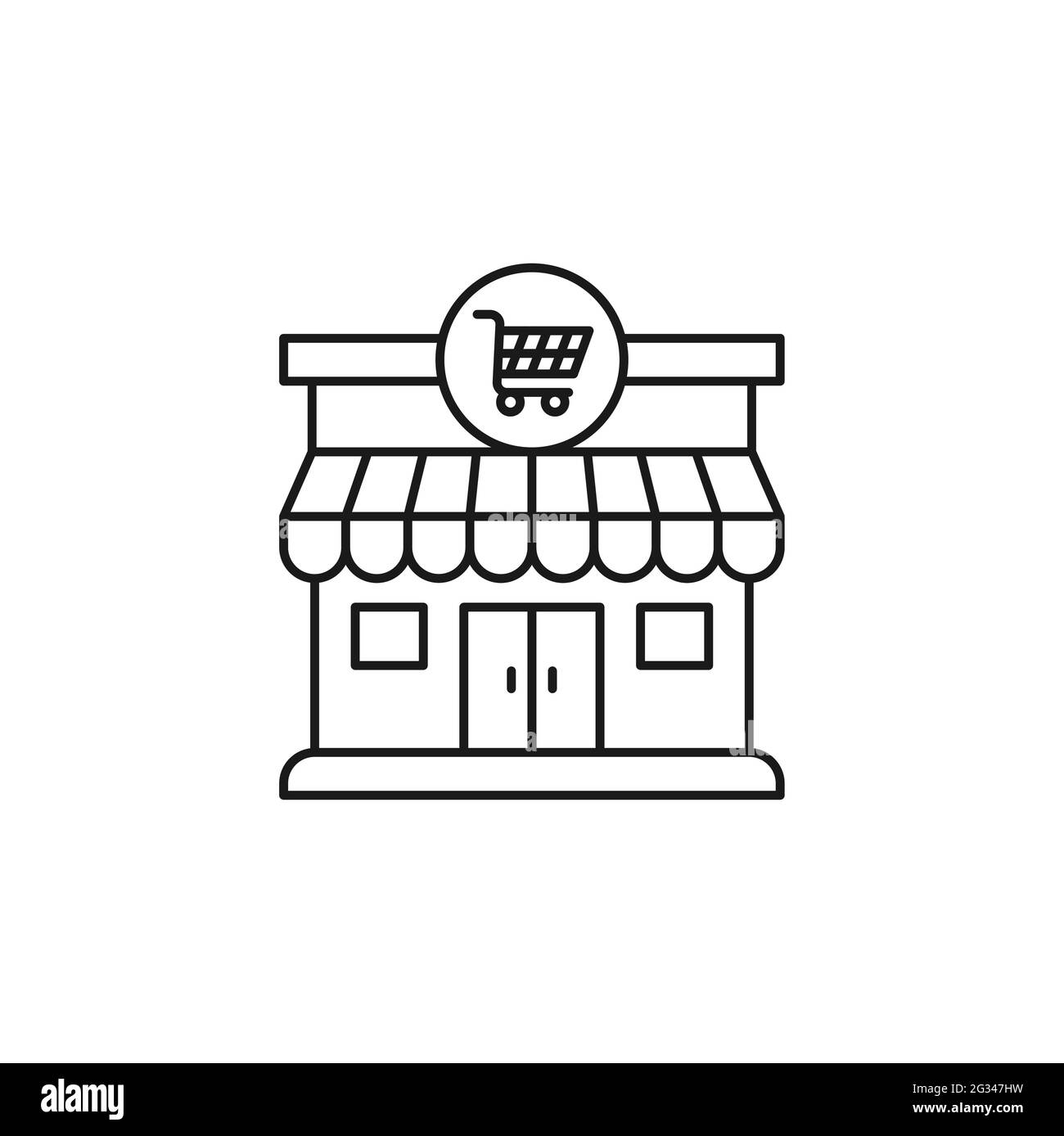 Modern Store icon Vector design Illustration. Store Building icon ...