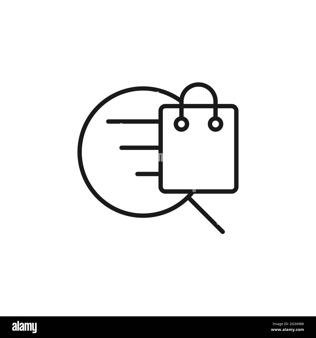Shopping Bag with Search icon Vector Design. Shopping Bag icon with ...