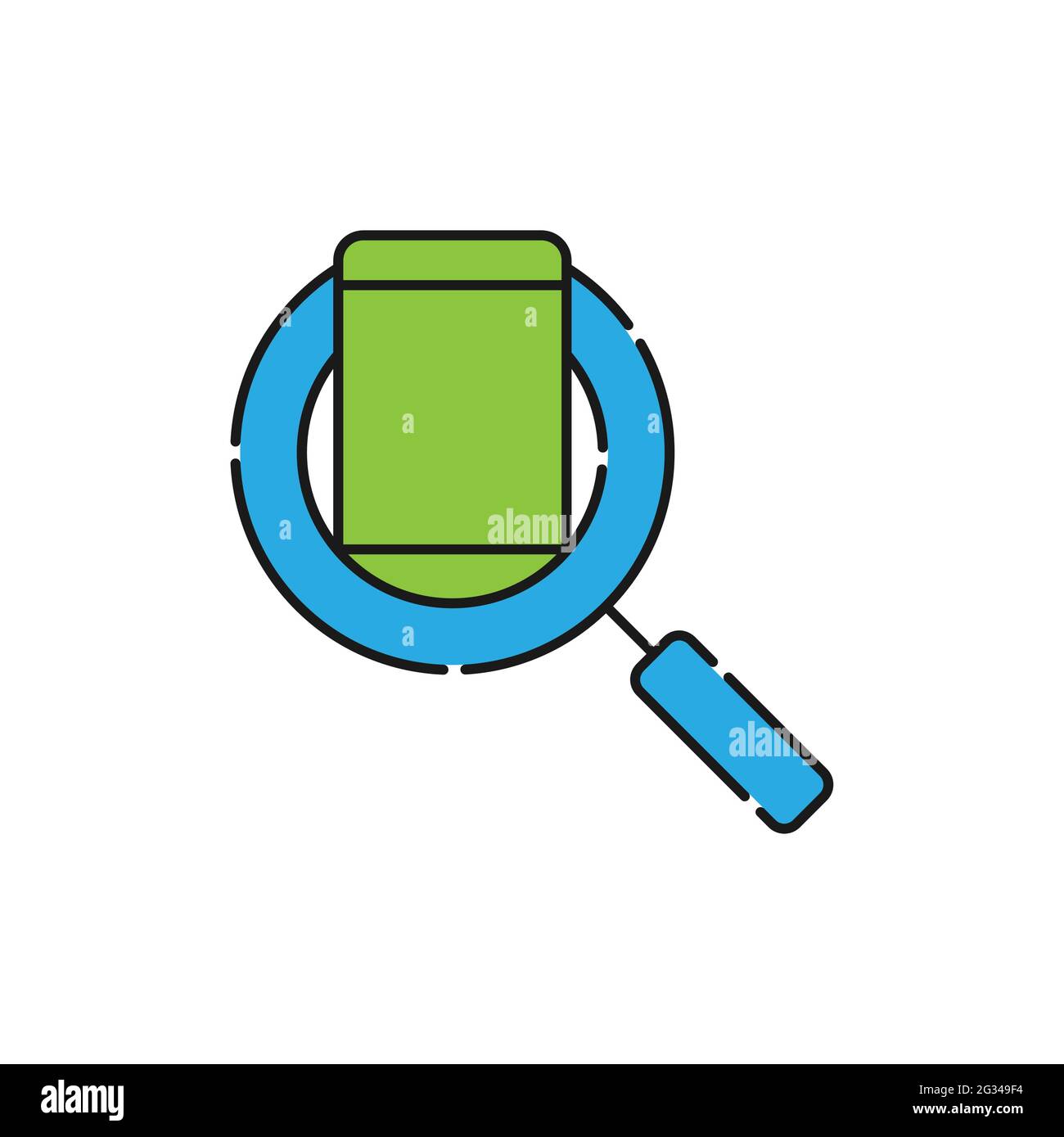 Mobile Phone Search icon Vector Design. Mobile phone icon with ...