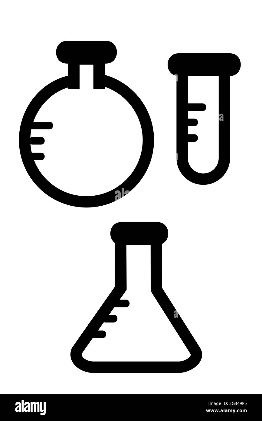 Simple vector, 3 shape icon laboratory tube Stock Vector Image & Art ...