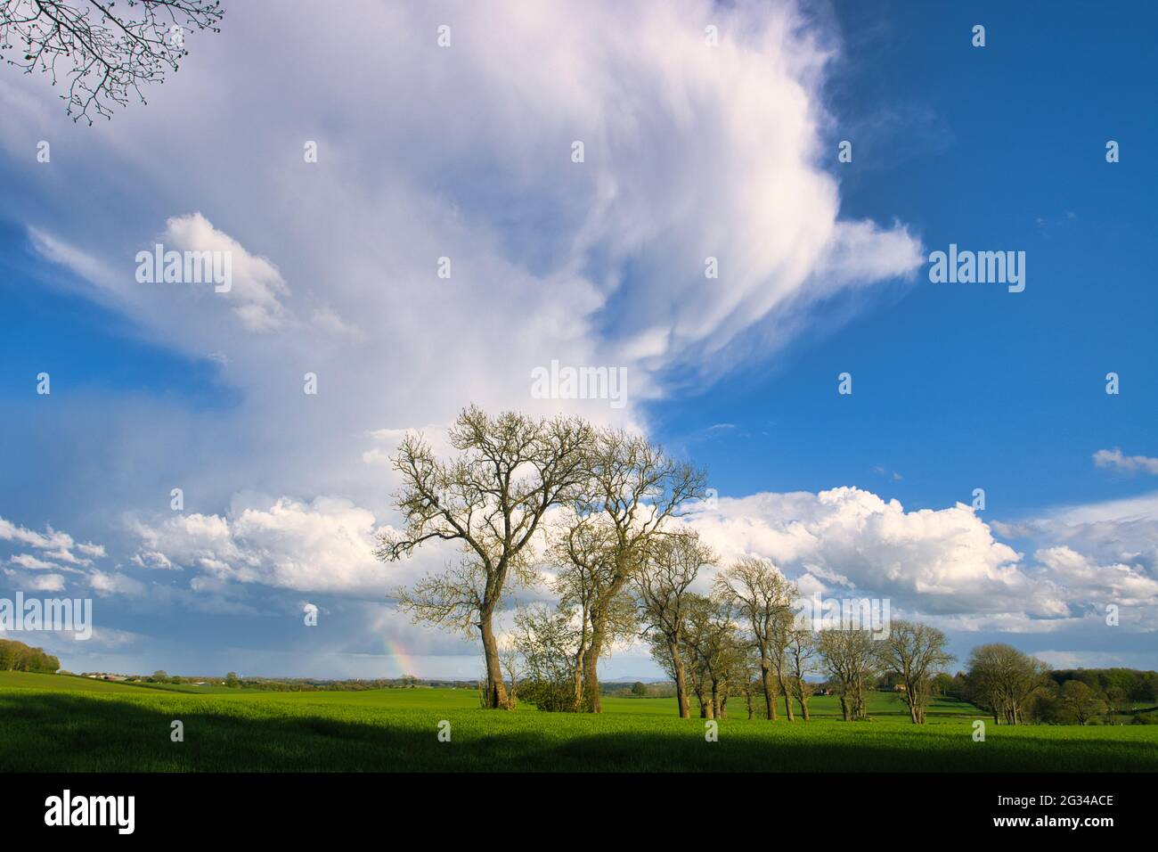 Storm Clouds forming over Farmland in County Durham, England, UK Stock ...