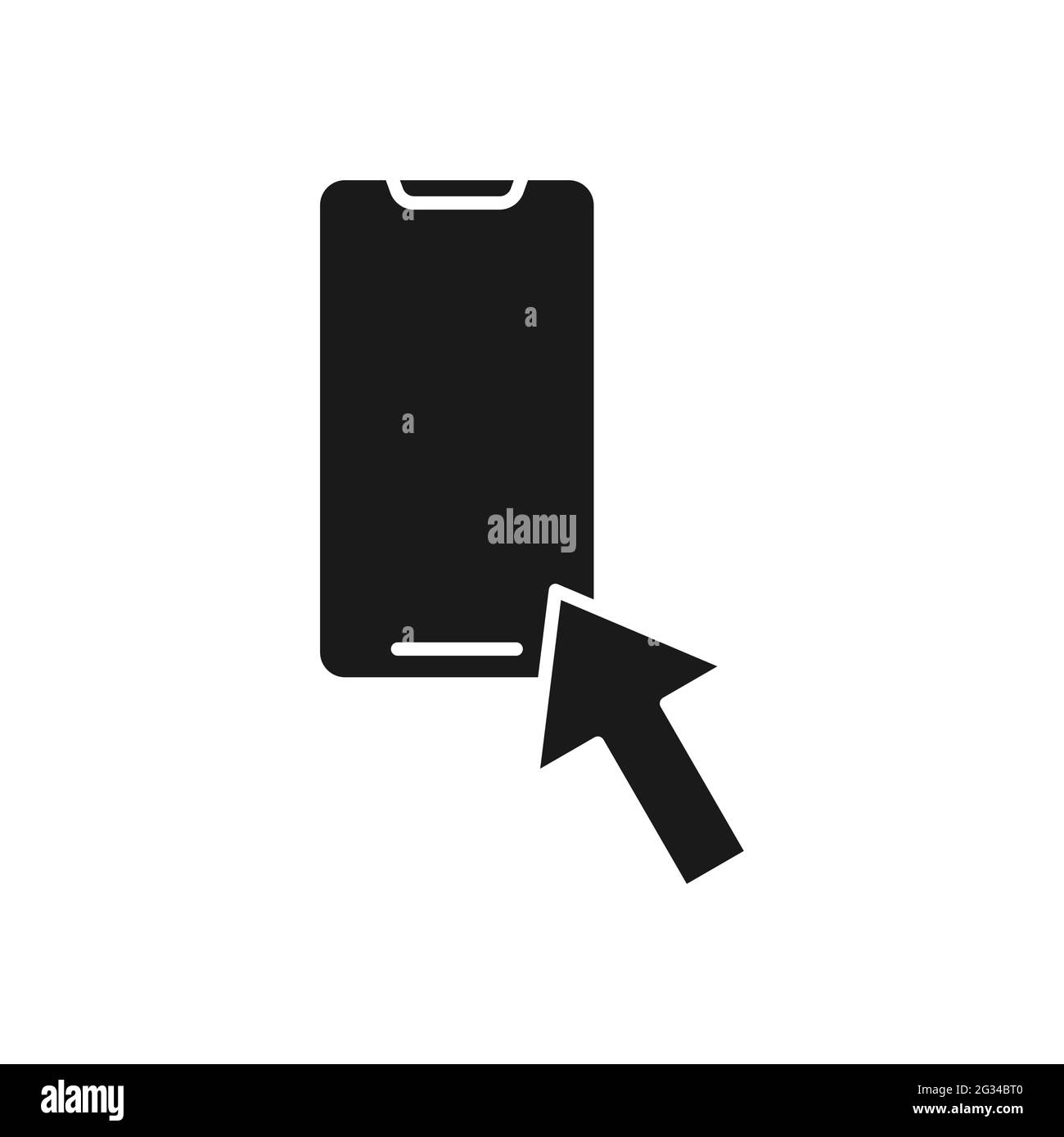 Mobile Phone with Arrow icon Vector Design. Smartphone icon with Arrow ...