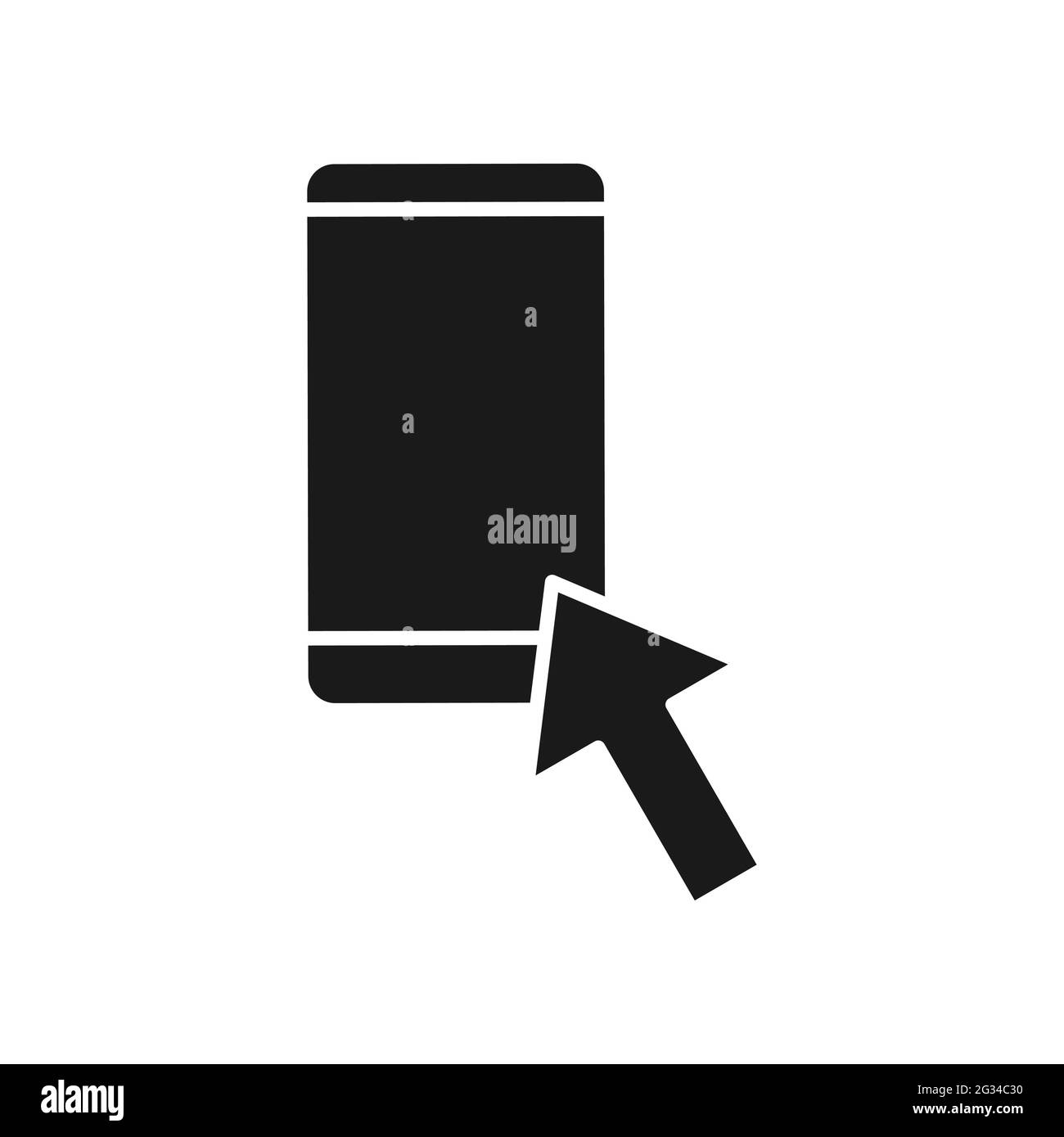 Mobile Phone with Arrow icon Vector Design. Smartphone icon with Arrow ...