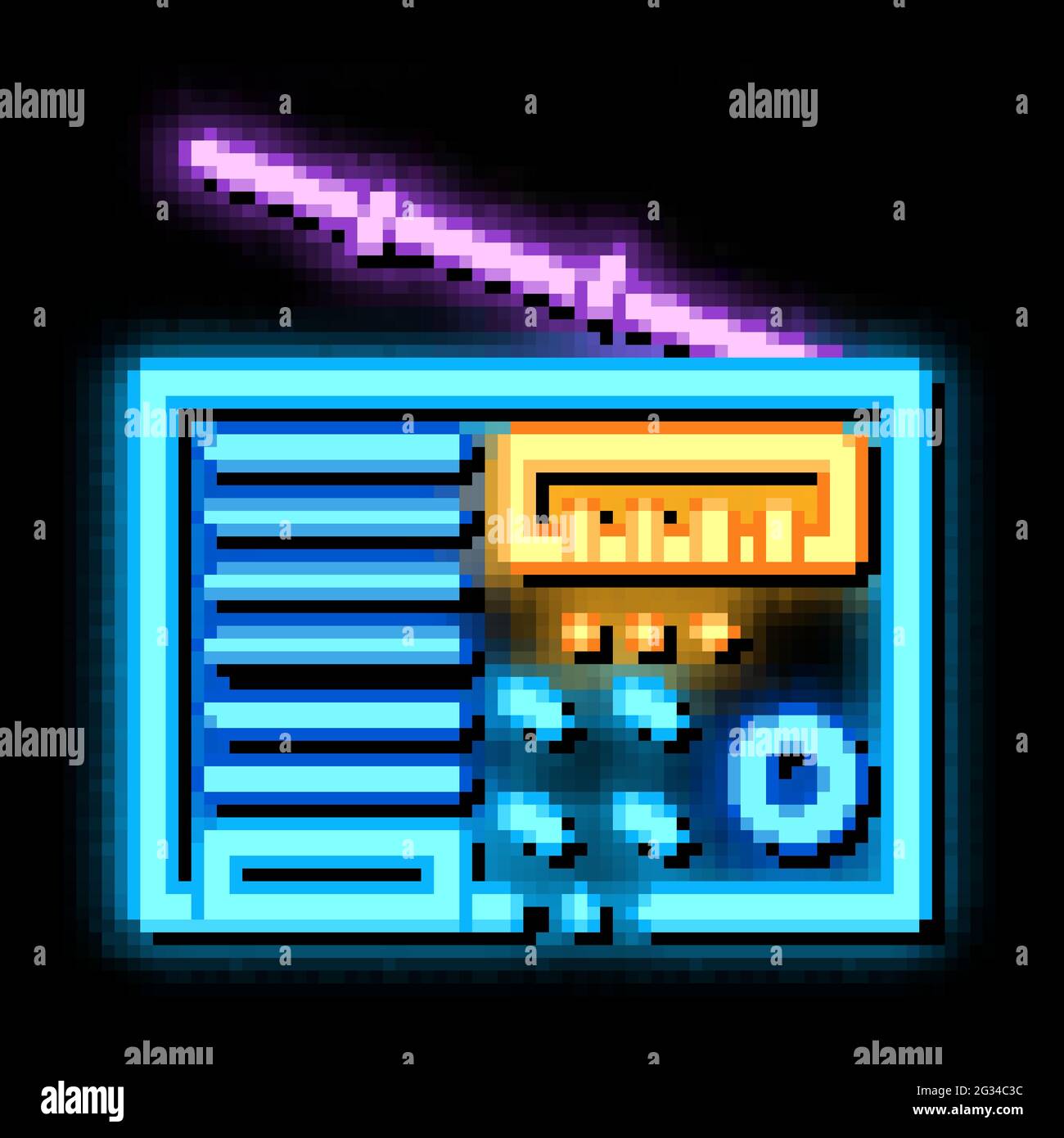 radio device neon glow icon illustration Stock Vector Image & Art - Alamy