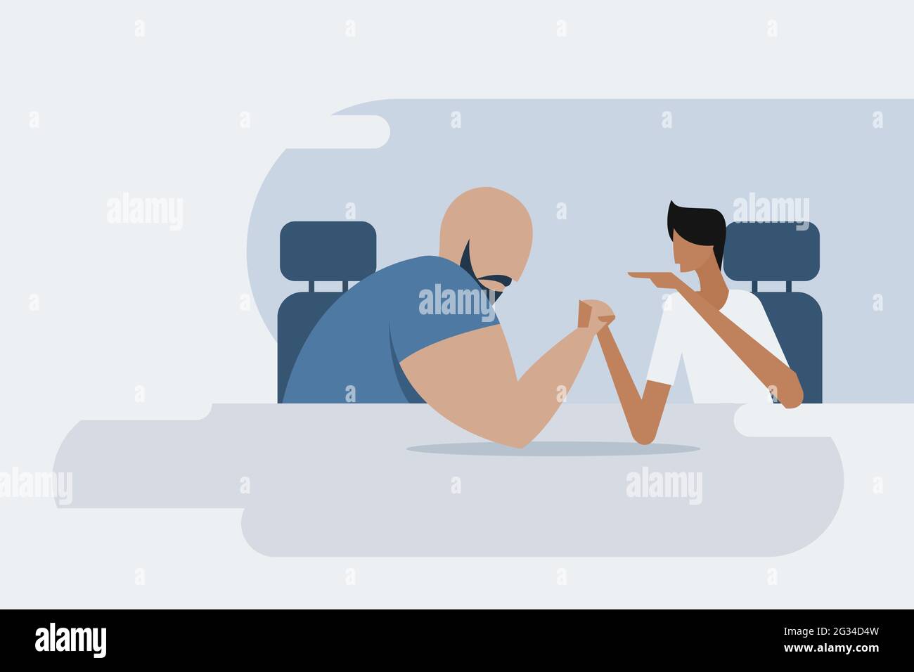 Strong man weak Stock Vector Images - Alamy