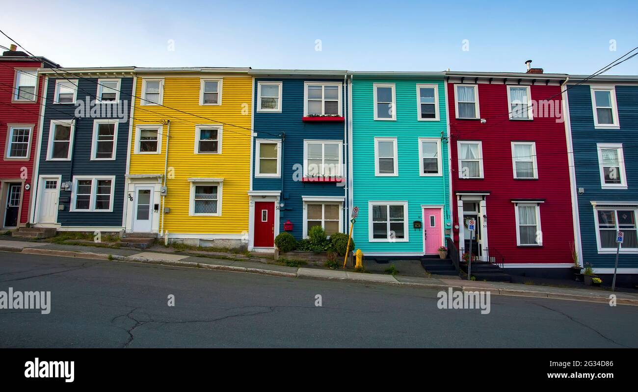 Colorful row houses st johns newfoundland hi-res stock photography and ...