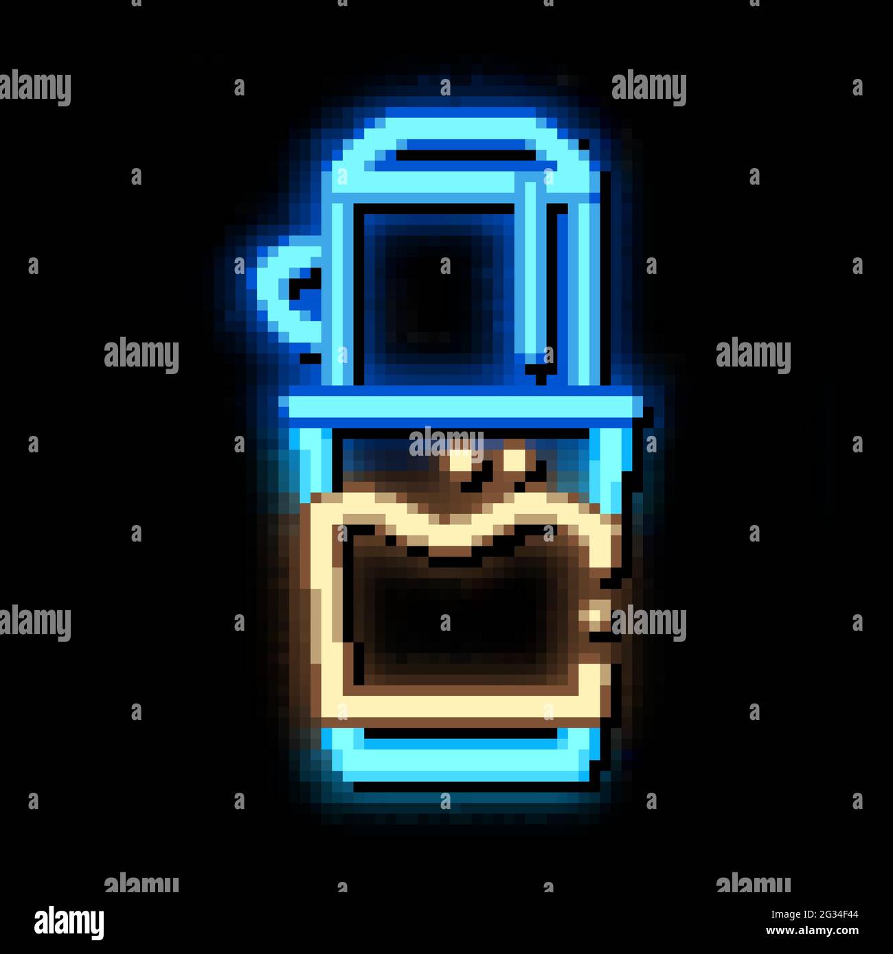 coffee grinder machine neon glow icon illustration Stock Vector Image ...