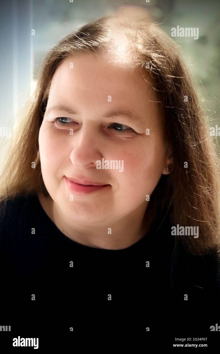 Mid-aged woman portrait Stock Photo - Alamy