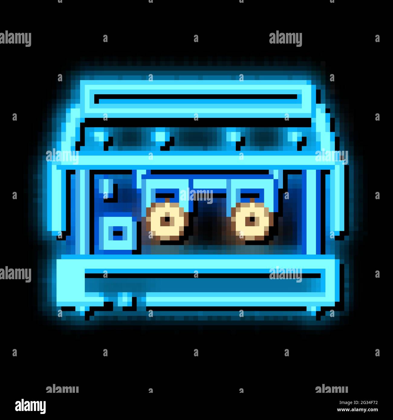 professional coffee machine neon glow icon illustration Stock Vector ...