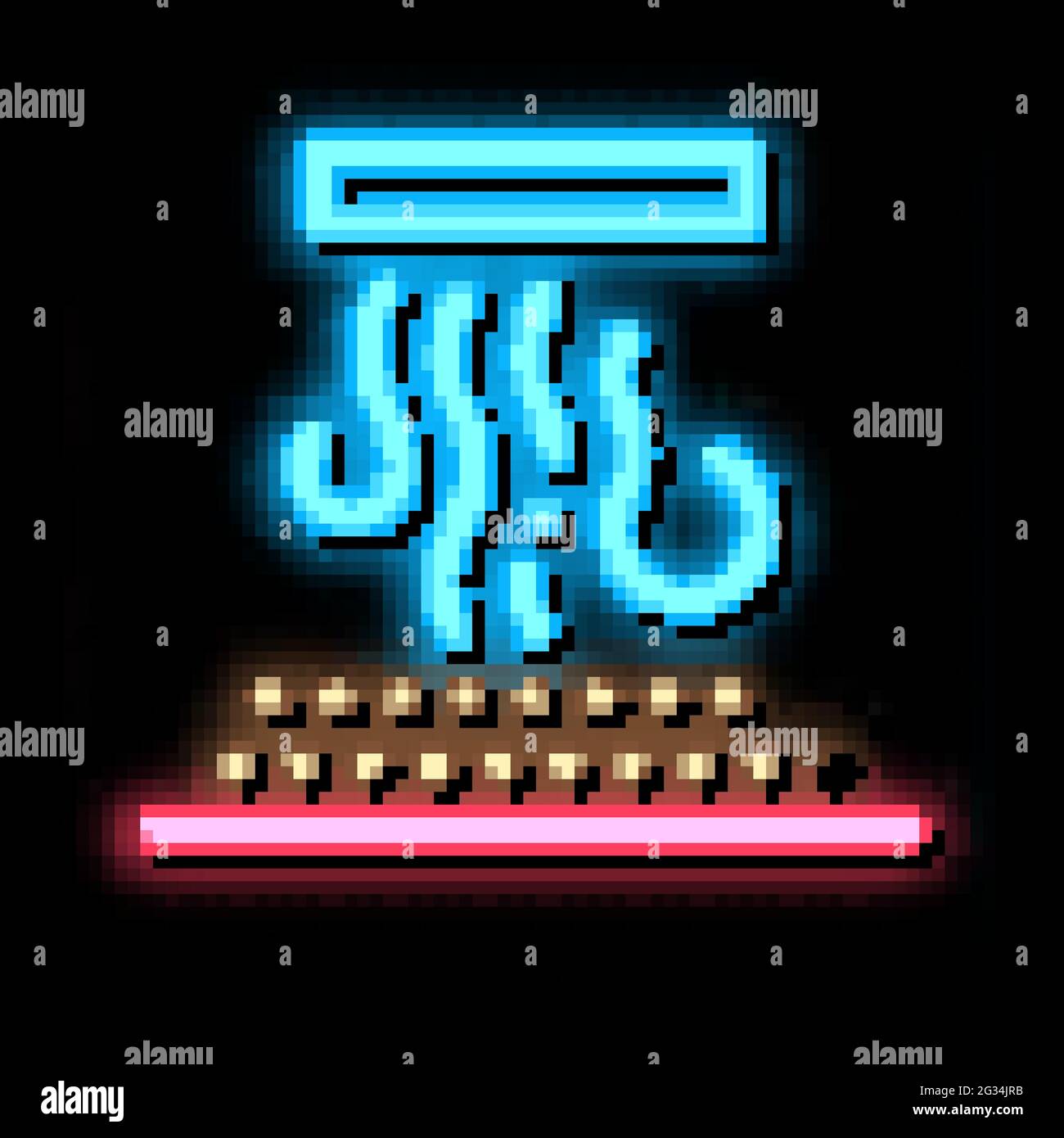 coffee with steam neon glow icon illustration Stock Vector Image & Art ...