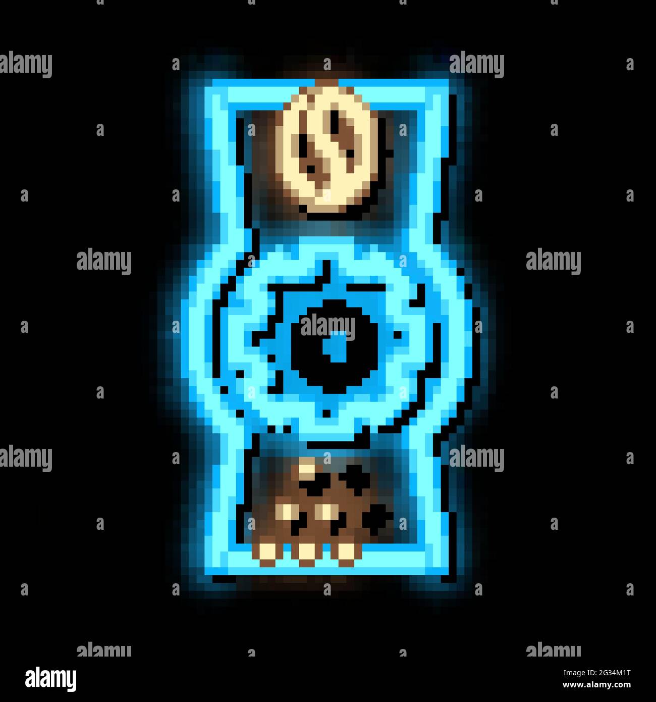 coffee grinder mechanism neon glow icon illustration Stock Vector Image ...