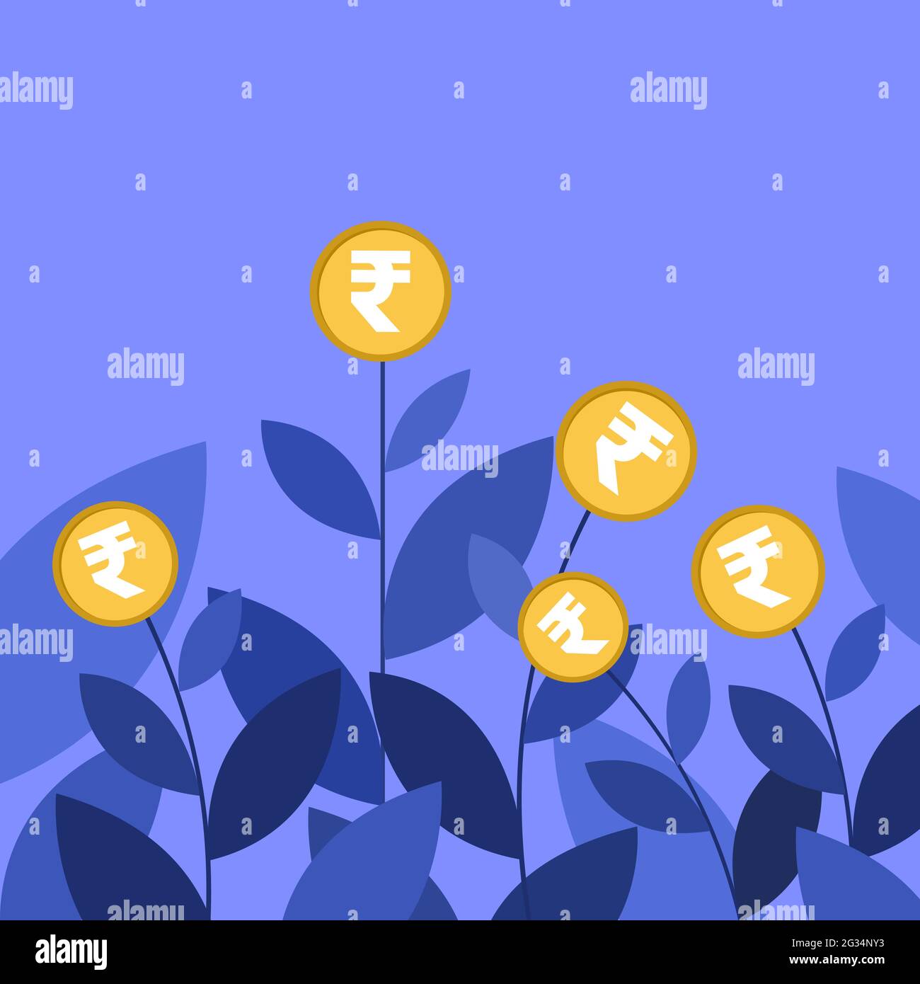 Growing flowers and coins Stock Vector Images - Alamy