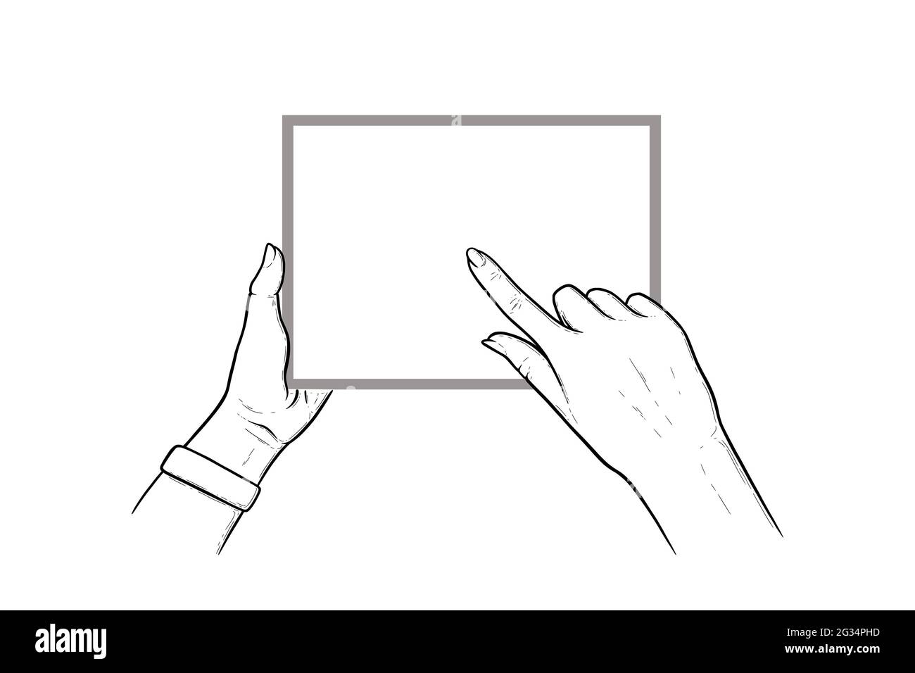 Finger select sketch Stock Vector Images - Alamy
