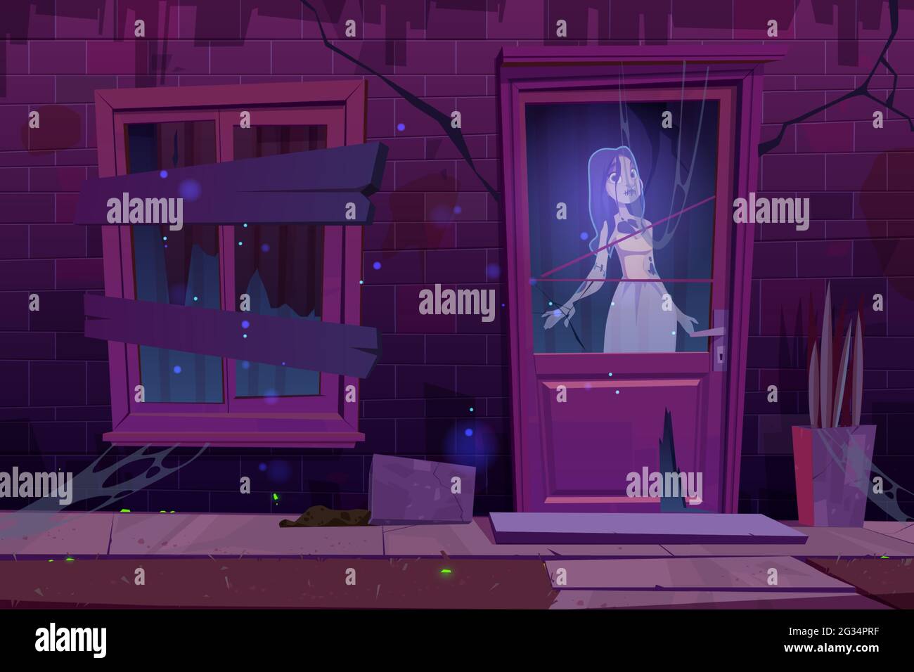 What is behind that door Stock Vector Images - Alamy